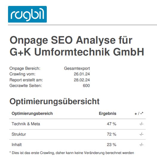 Beispielreport SEO-Analyse
